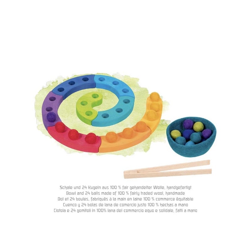 Juego de Clasificación de Colores en Espiral