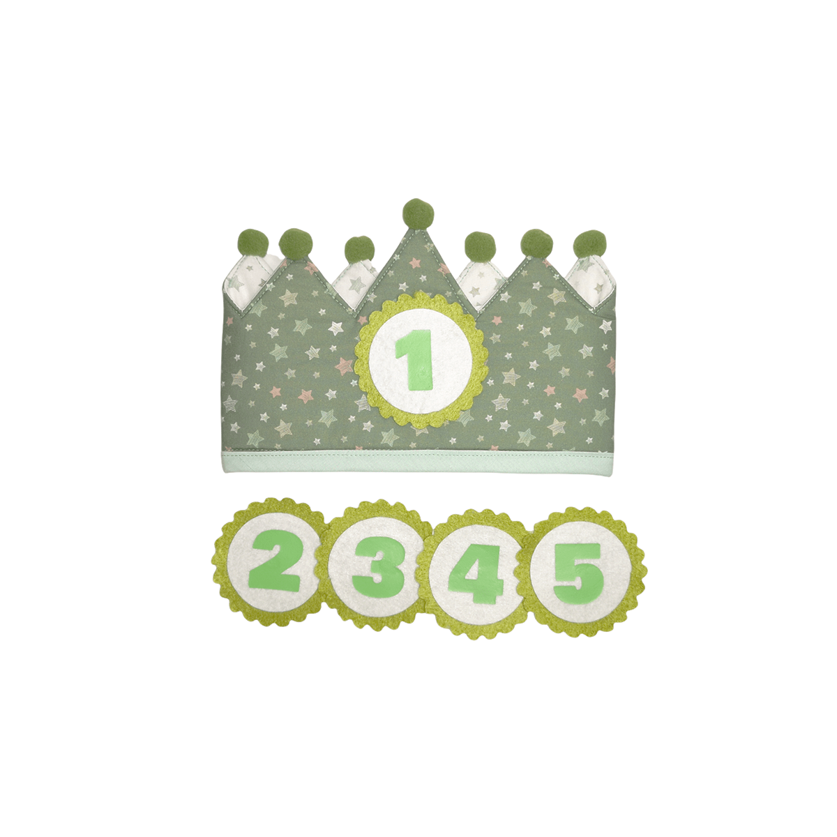 Corona Cumpleaños Star Verde